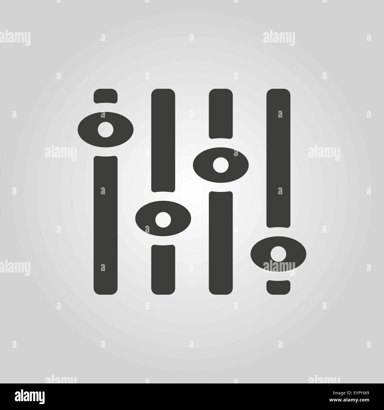 The adjustment icon. Regulator and mixing, volume, settings symbol ...