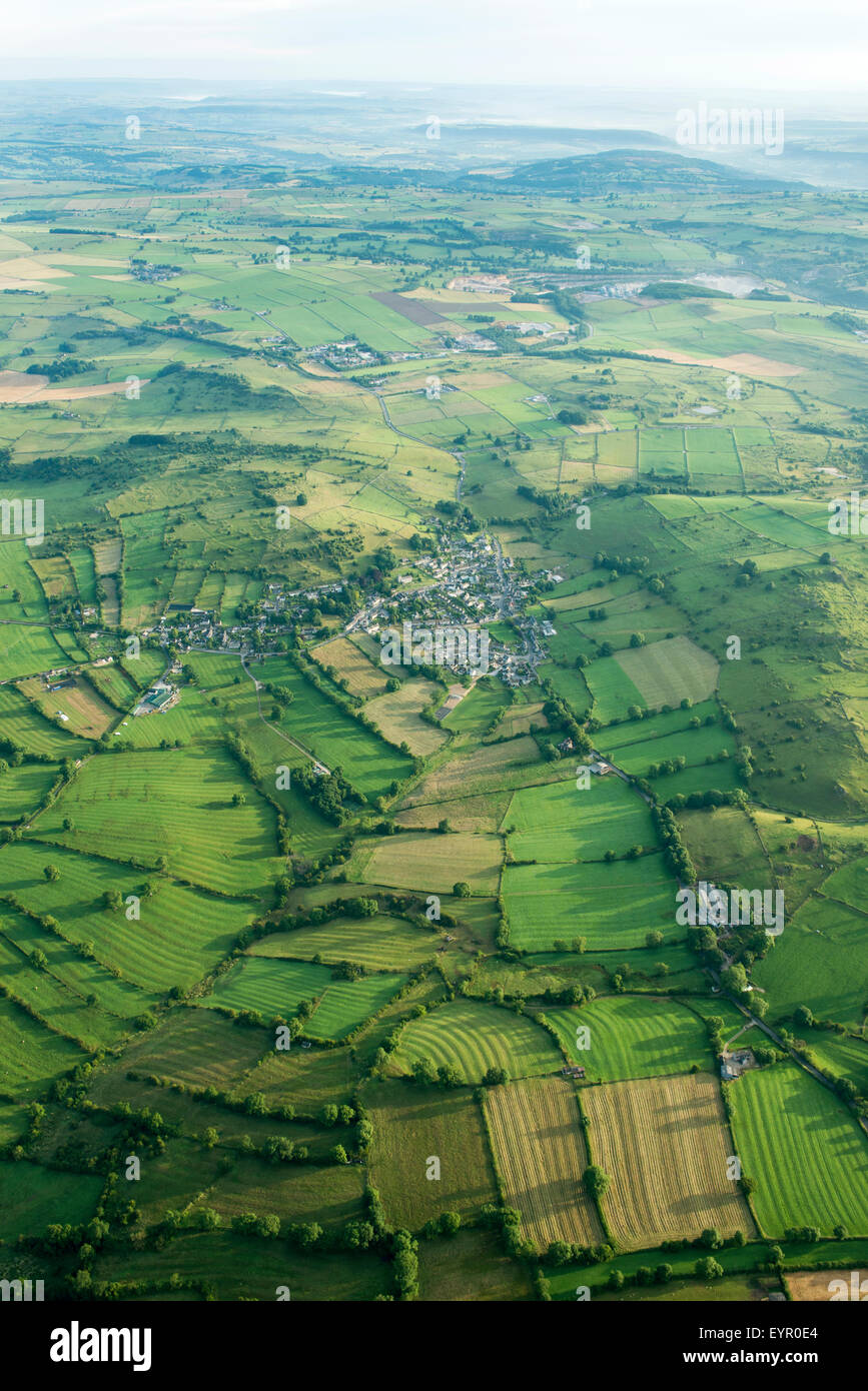 Aerial image of the Peak District in Derbyshire, England UK Stock Photo ...