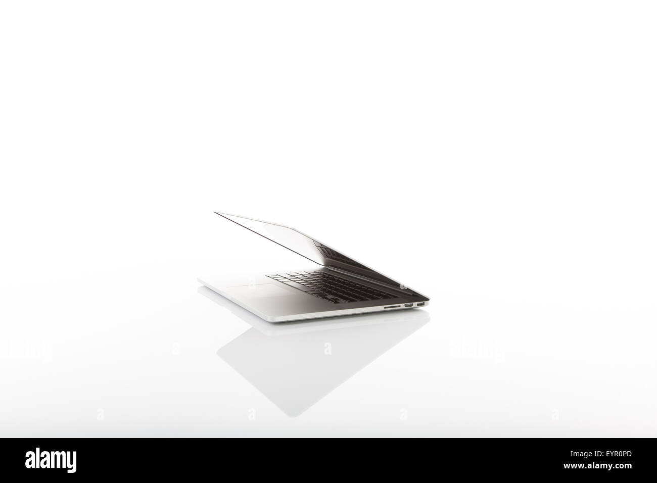 Modern laptop computer on white Stock Photo - Alamy