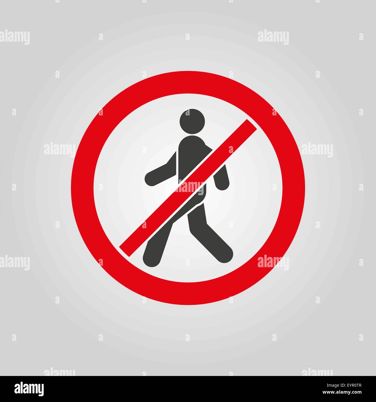 The no entry icon. Disallowed and danger, warning symbol. Flat Stock ...