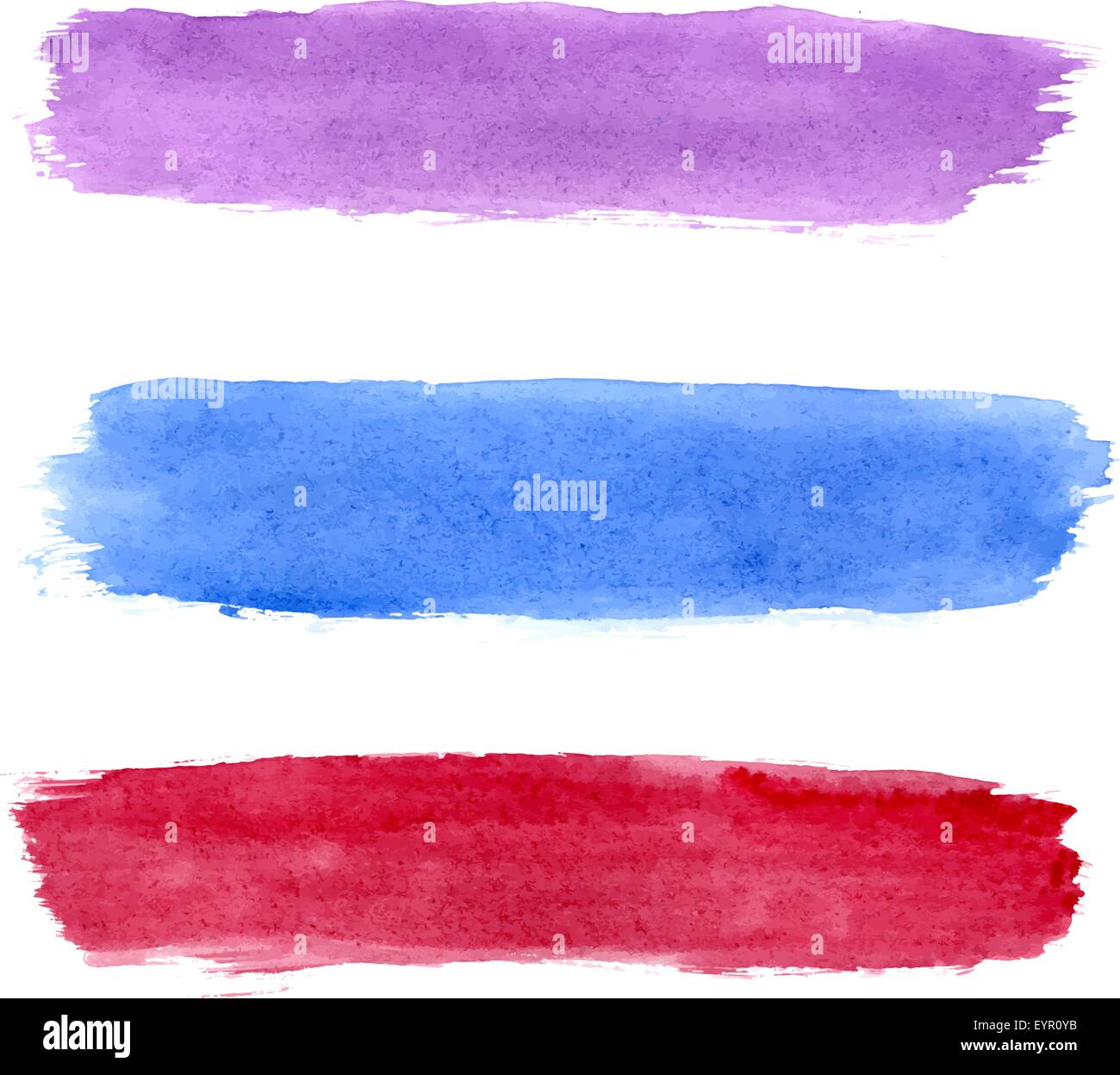 Colorful vector watercolor brush strokes Stock Vector Image & Art - Alamy