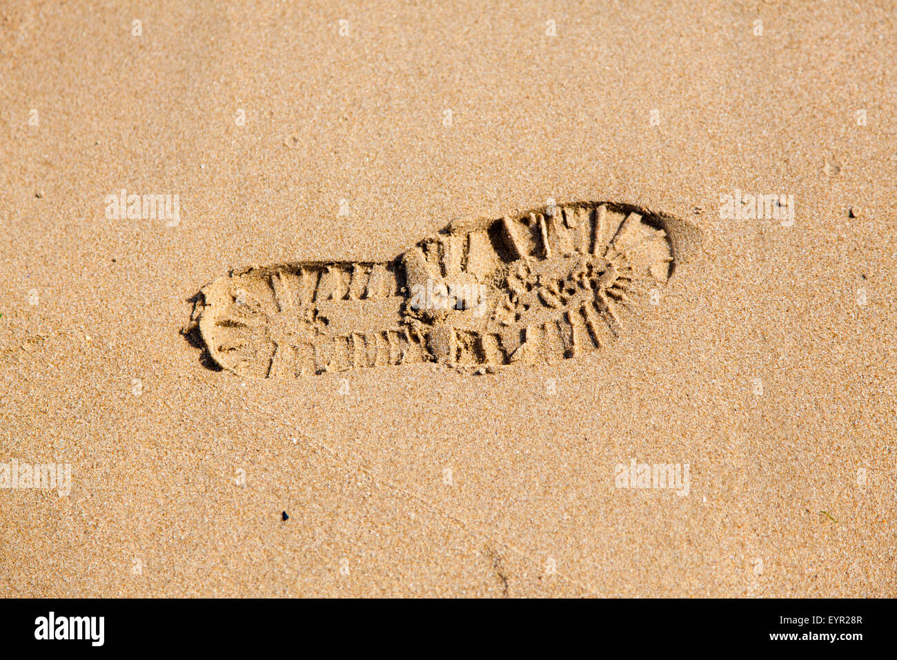 Boot footprint in sand hi-res stock photography and images - Alamy