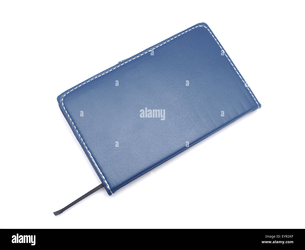 Blue notebook on a white background Stock Photo - Alamy