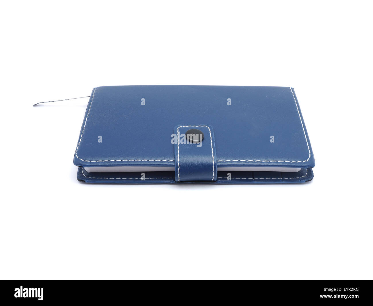 Blue notebook on a white background Stock Photo - Alamy