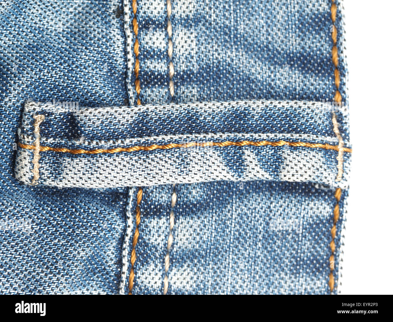 denim fabric on a white background Stock Photo - Alamy