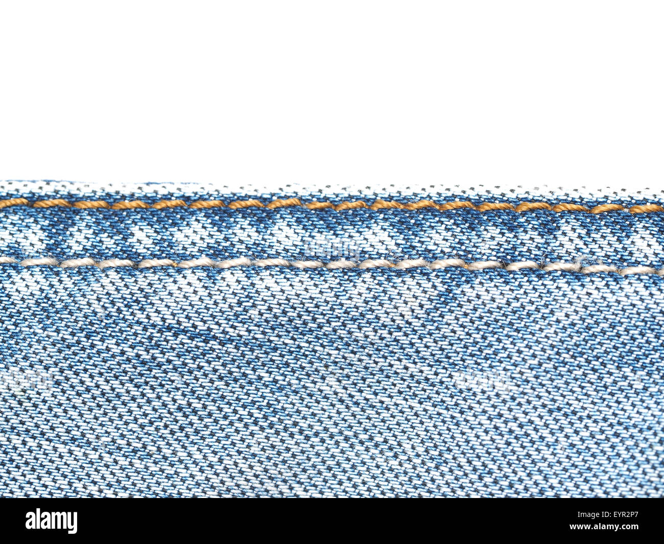 denim fabric on a white background Stock Photo - Alamy