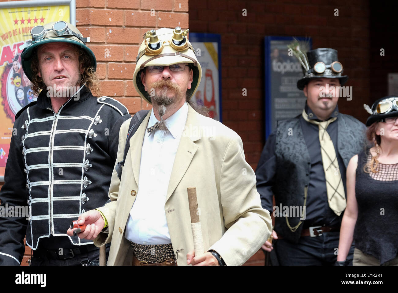 Four Adults dressed up and attending Comic Con event Stock Photo - Alamy