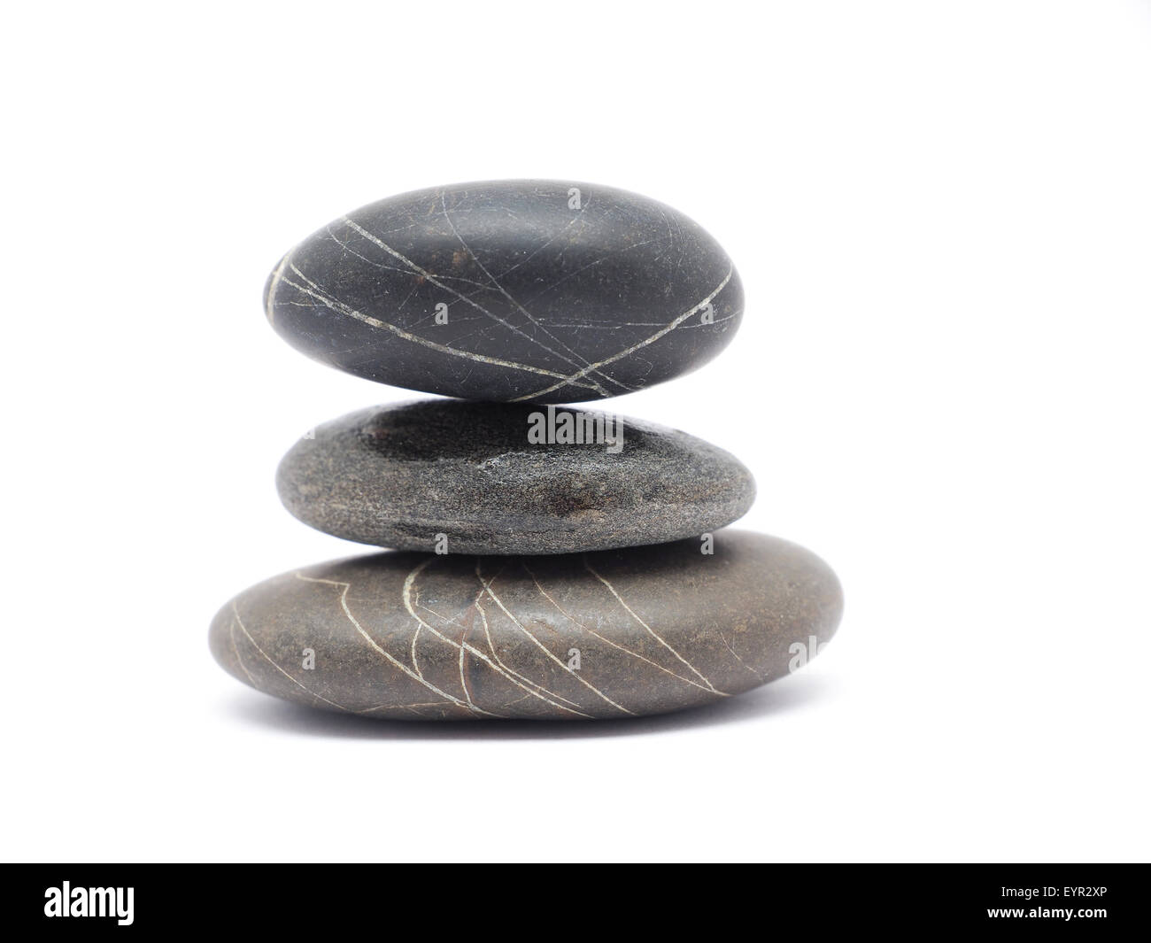 pebble on a white background Stock Photo - Alamy