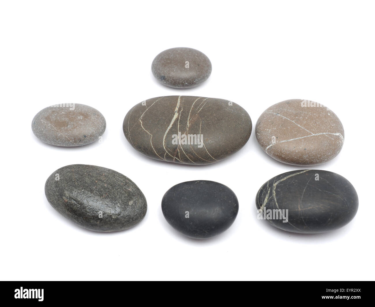 pebble on a white background Stock Photo - Alamy