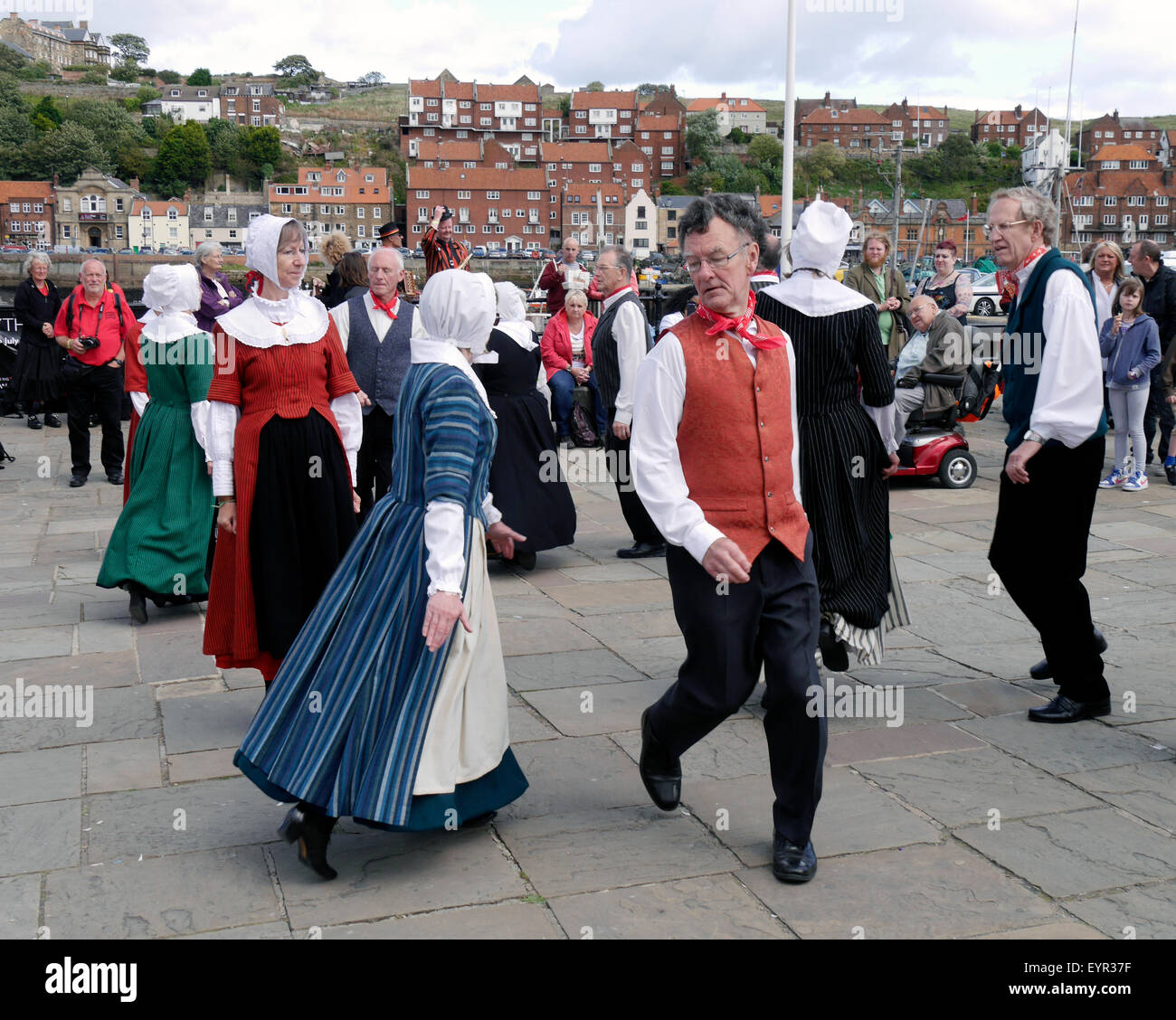 Traditional dancers performing at the Whitby folk festival Stock Photo ...