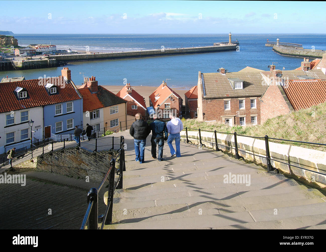 Whitbys famous steps hi-res stock photography and images - Alamy