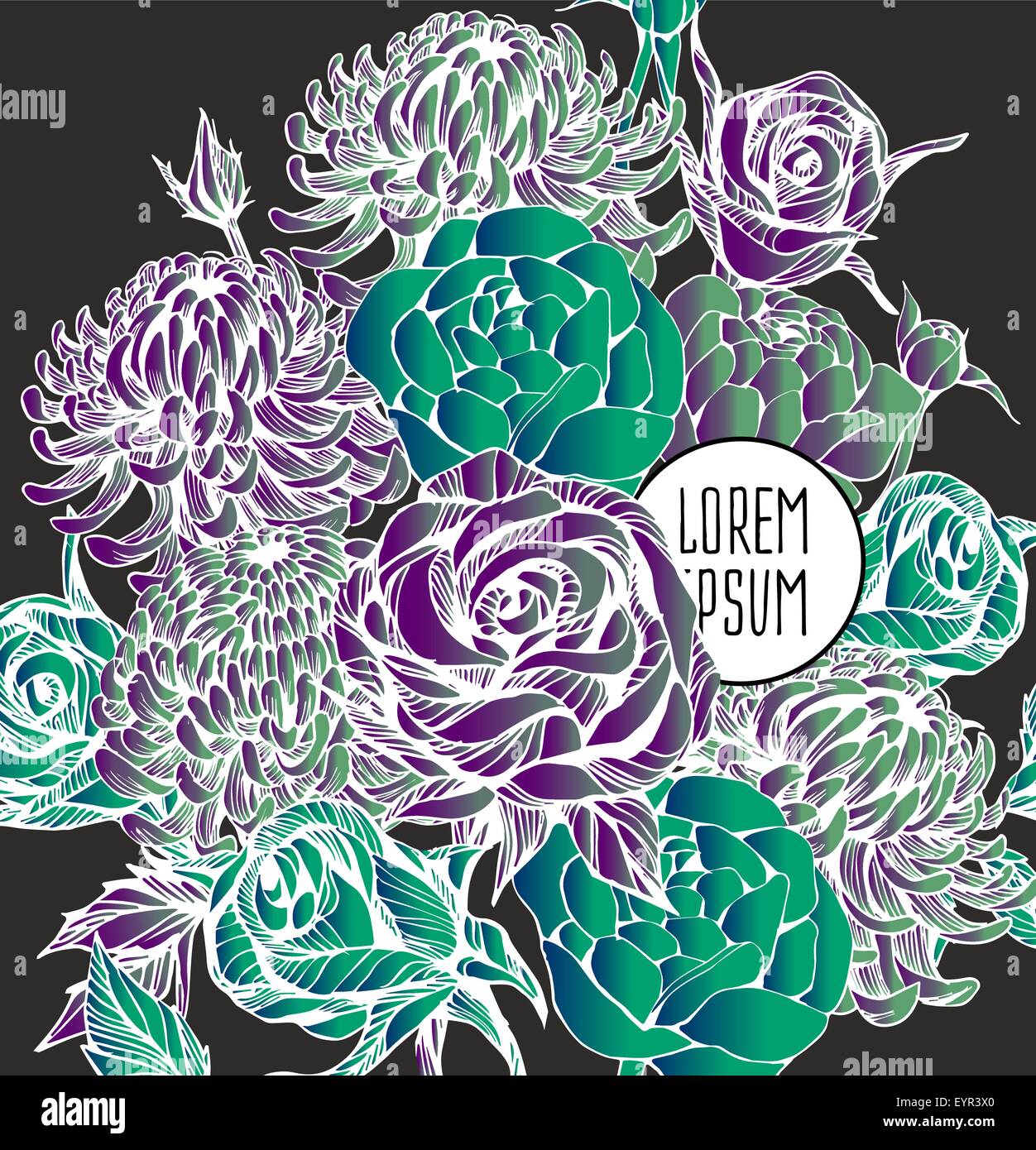 beautiful flower background art Stock Vector Image & Art - Alamy