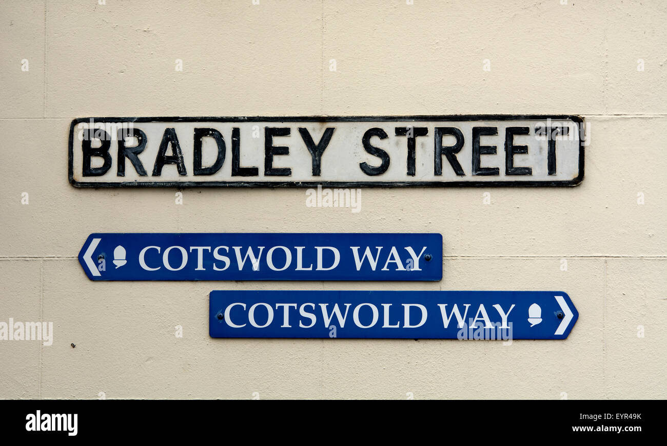 Cotswold Way signs, Wotton-under-Edge, Gloucestershire, England, UK ...