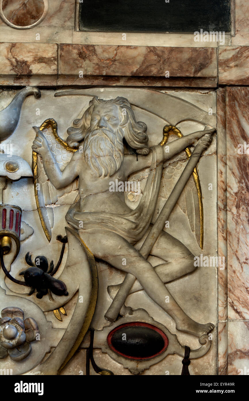 Sir Thomas Throkmarton tomb detail, St. Leonard`s Church, Tortworth ...