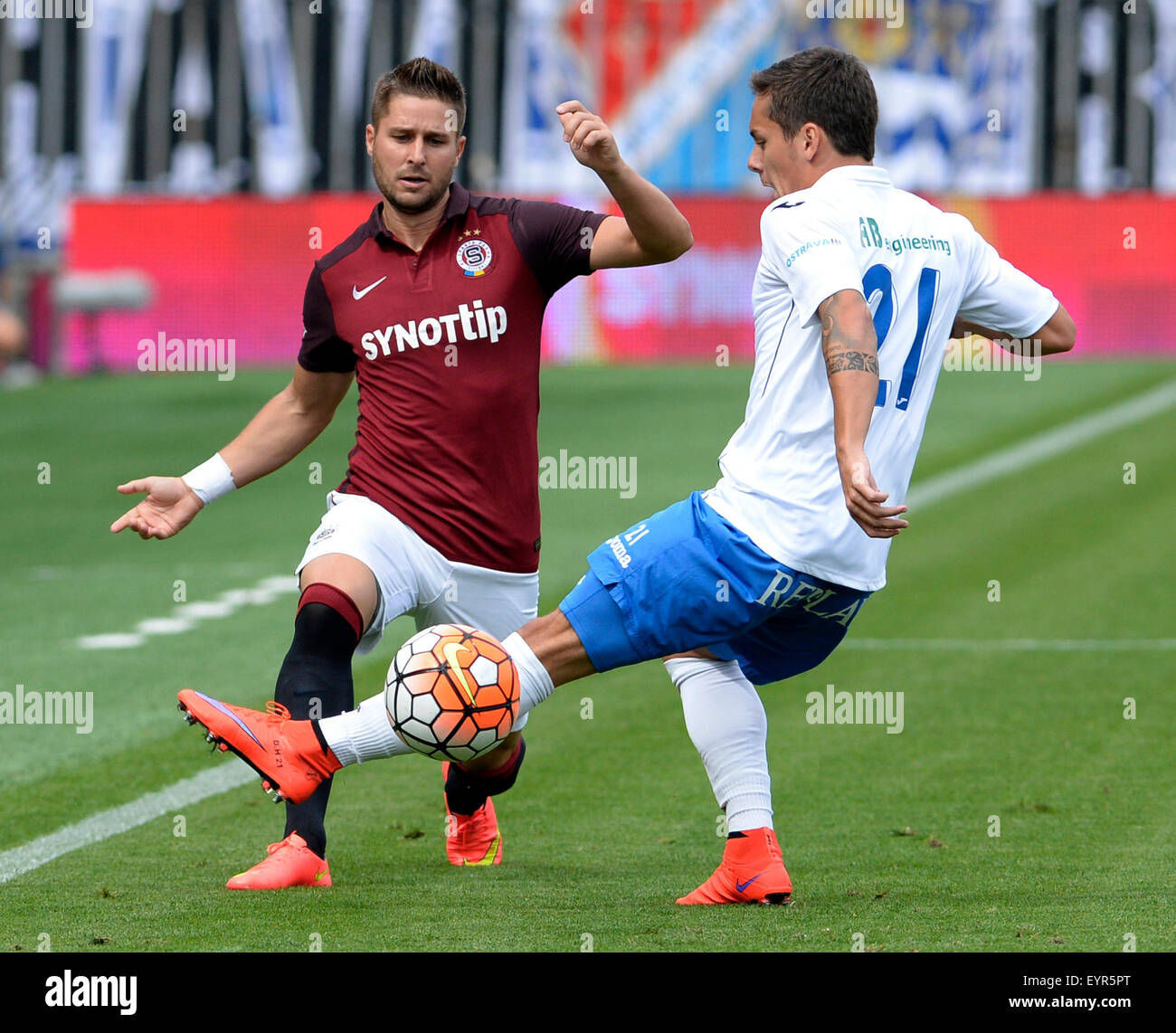 Czech soccer league, 2nd round, AC Sparta Prague vs FC Banik Ostrava on ...