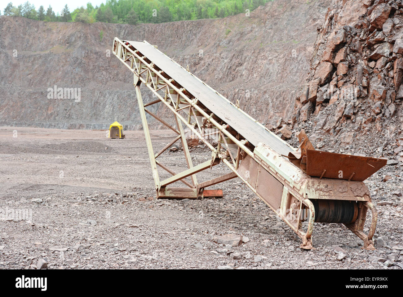 Conveyor belt in an open pit mine Stock Photo - Alamy