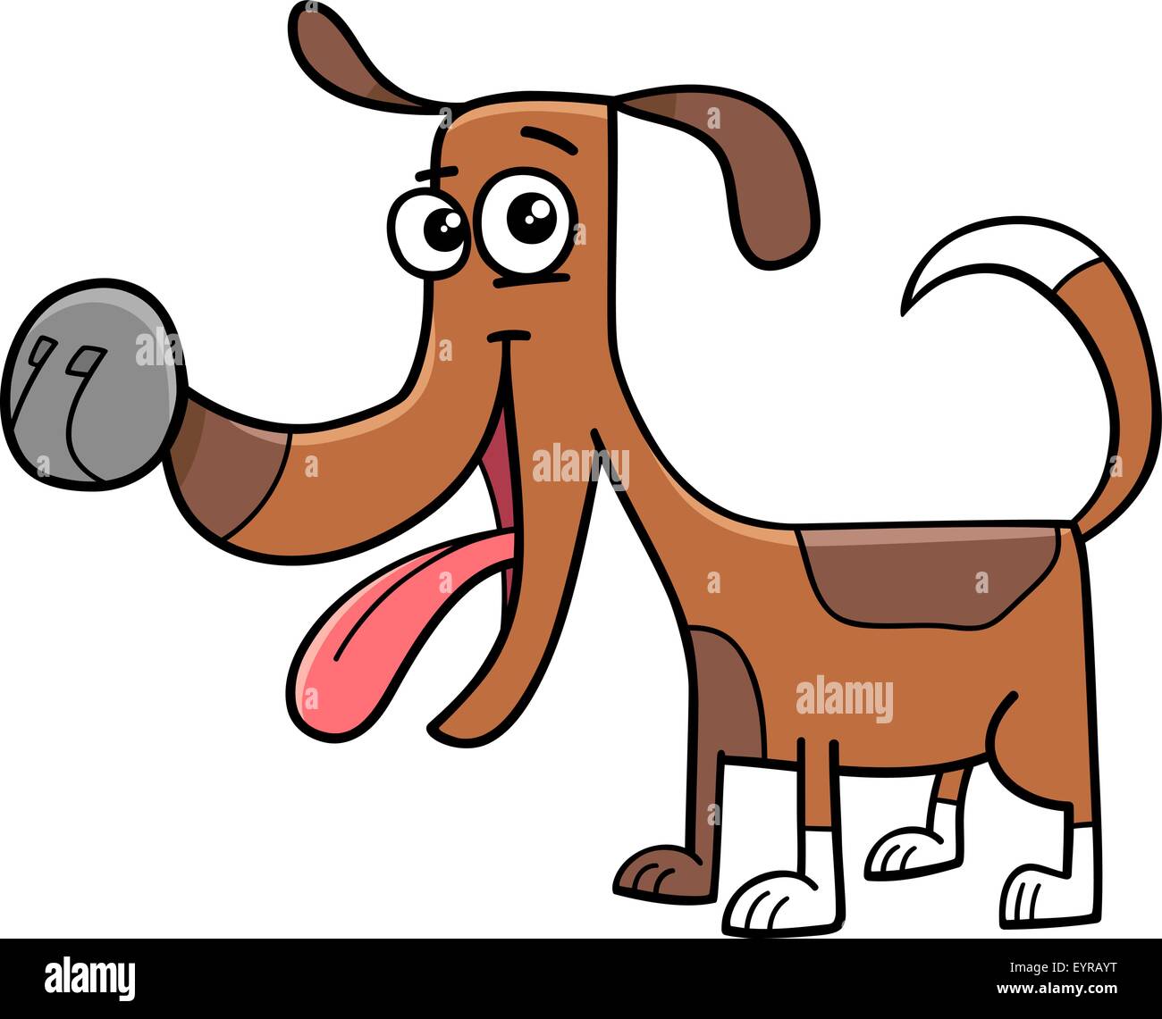 Cartoon Illustration of Funny Spotted Dog Stock Vector Image & Art - Alamy