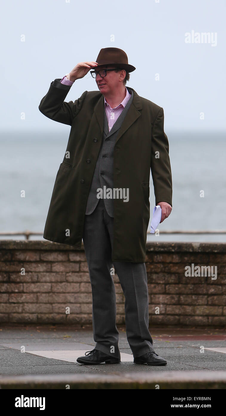 David Thewlis and Jonathan Bailey film a scene for the as yet untitled ...