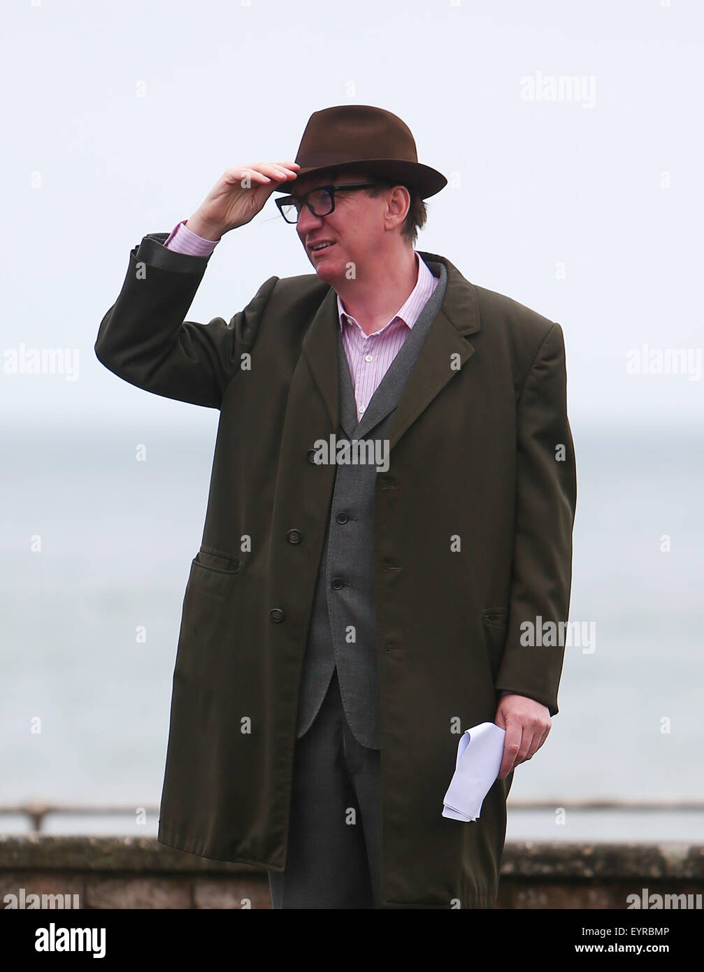 David Thewlis and Jonathan Bailey film a scene for the as yet untitled ...