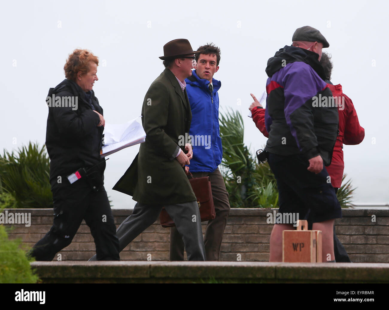 David Thewlis and Jonathan Bailey film a scene for the as yet untitled ...