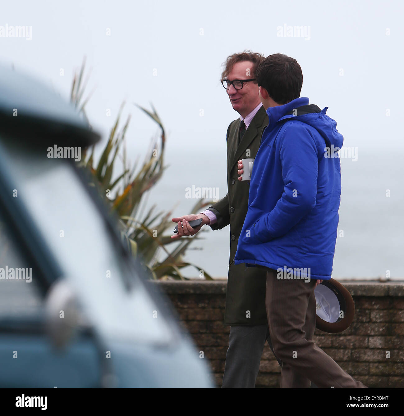 David Thewlis and Jonathan Bailey film a scene for the as yet untitled ...