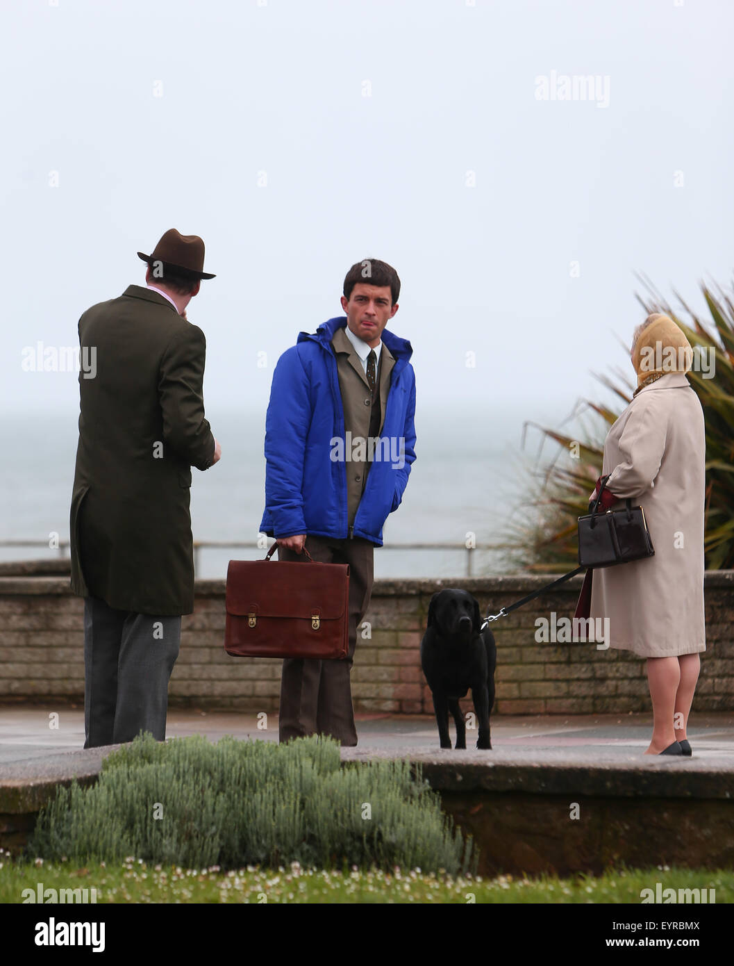 David Thewlis and Jonathan Bailey film a scene for the as yet untitled ...