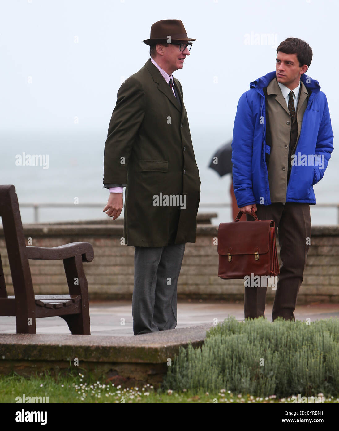 David Thewlis and Jonathan Bailey film a scene for the as yet untitled ...