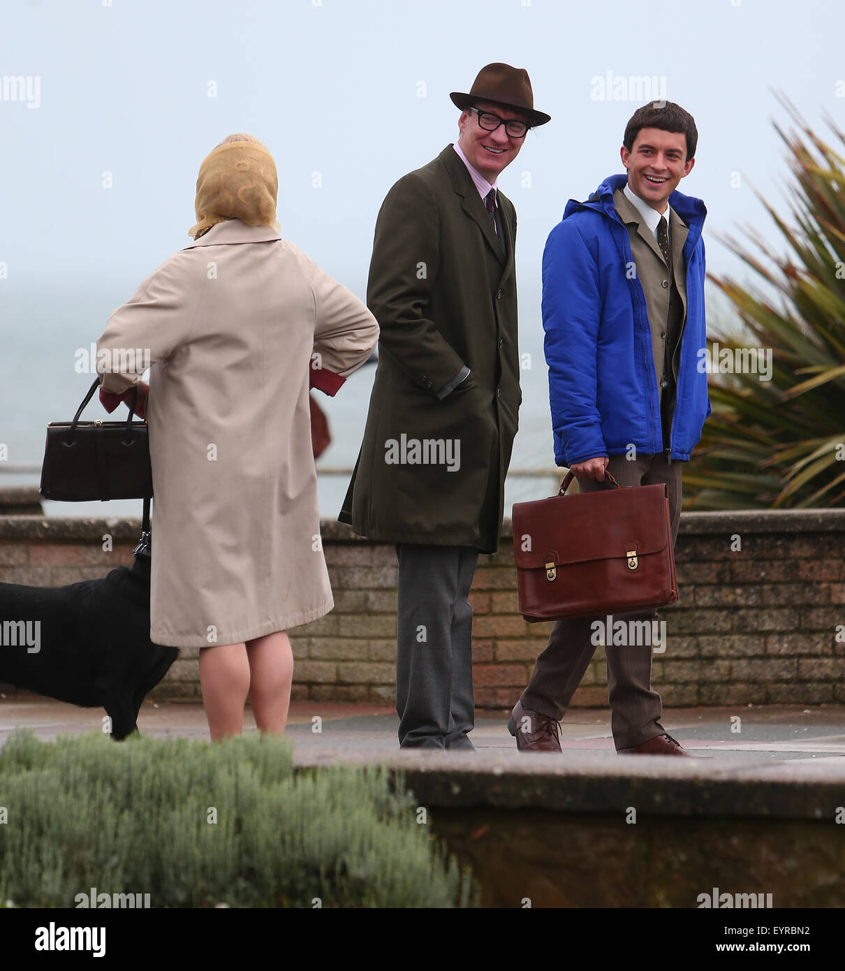 David Thewlis and Jonathan Bailey film a scene for the as yet untitled ...