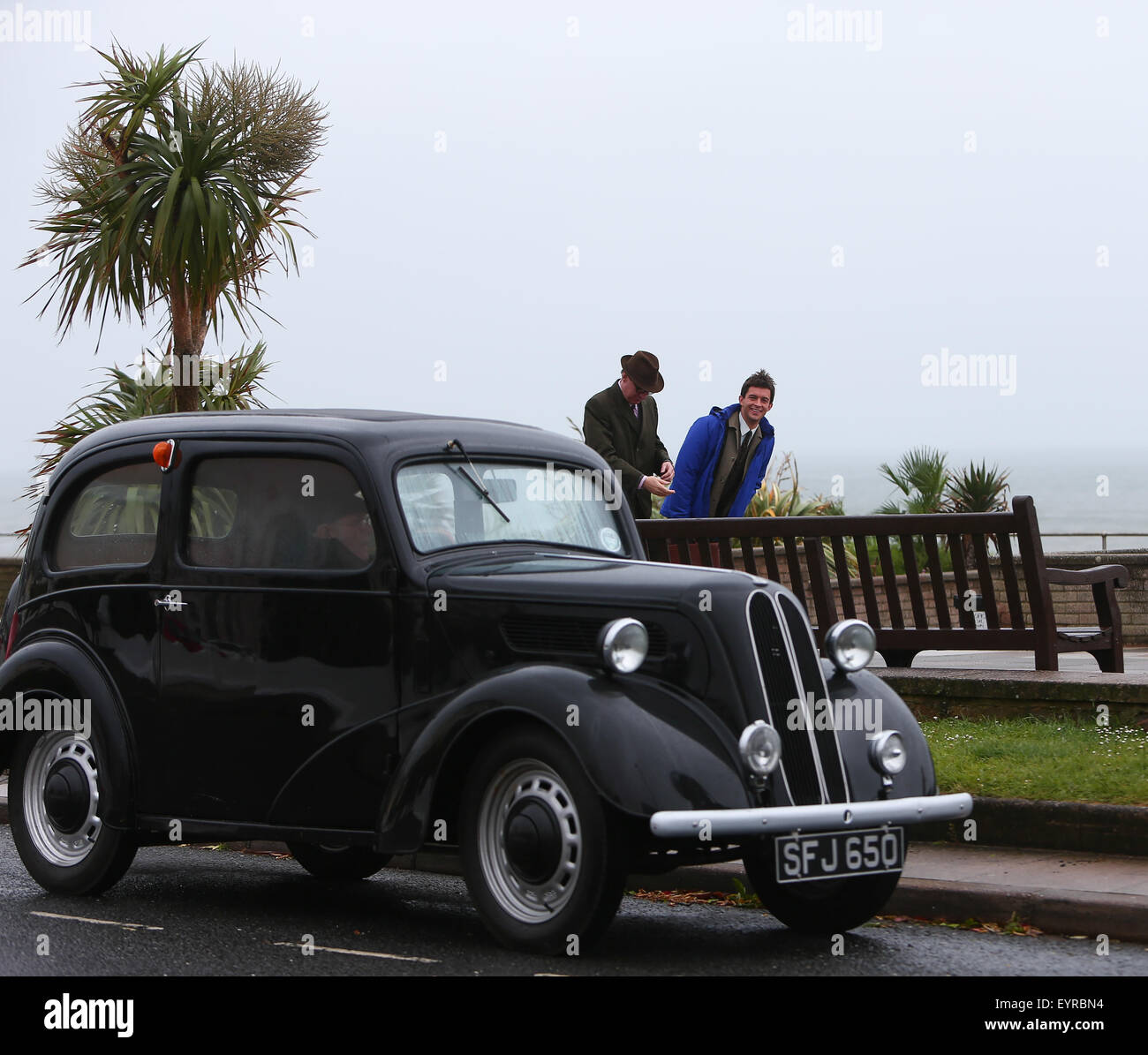 David Thewlis and Jonathan Bailey film a scene for the as yet untitled ...