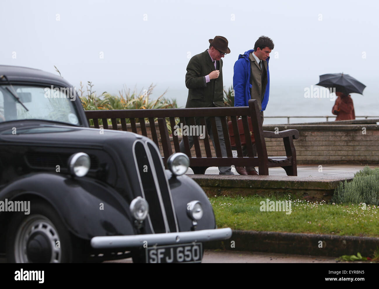David Thewlis and Jonathan Bailey film a scene for the as yet untitled ...
