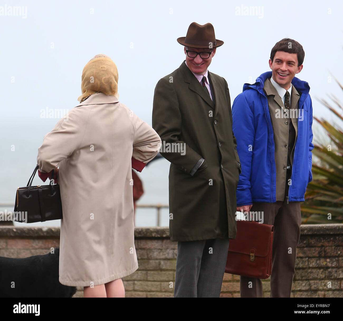 David Thewlis and Jonathan Bailey film a scene for the as yet untitled ...