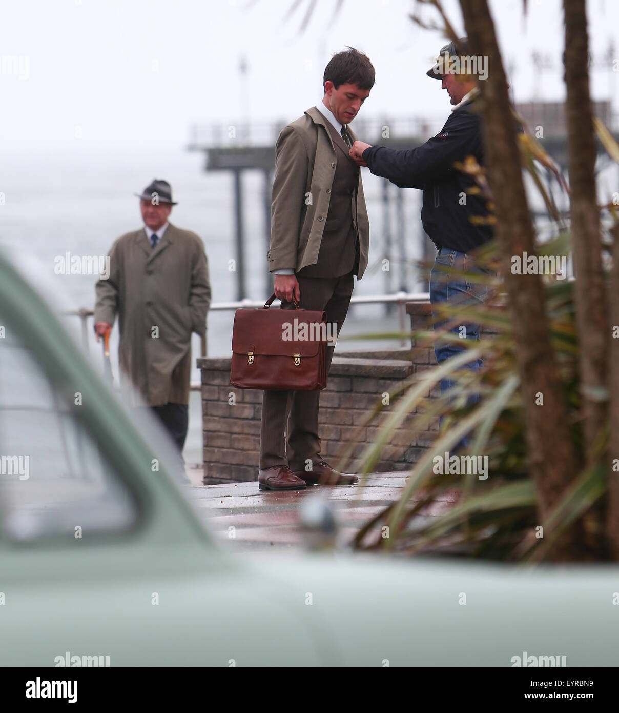 David Thewlis and Jonathan Bailey film a scene for the as yet untitled ...
