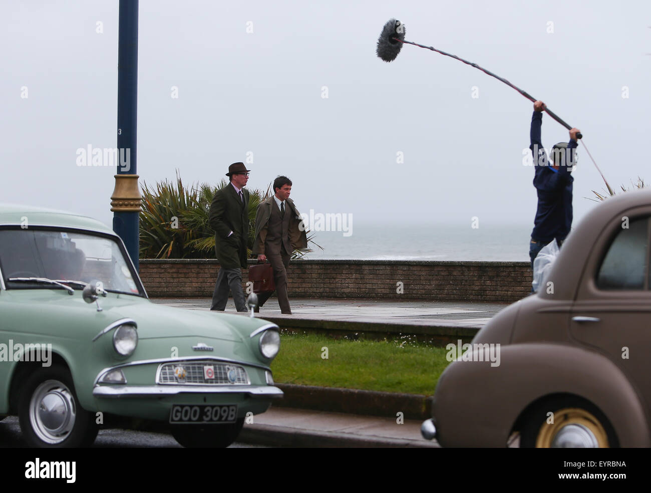 David Thewlis and Jonathan Bailey film a scene for the as yet untitled ...