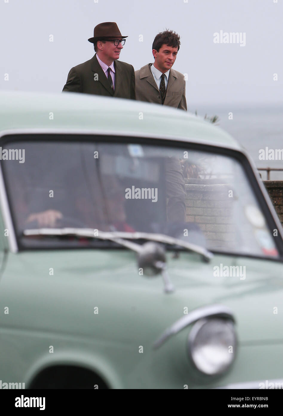 David Thewlis and Jonathan Bailey film a scene for the as yet untitled ...