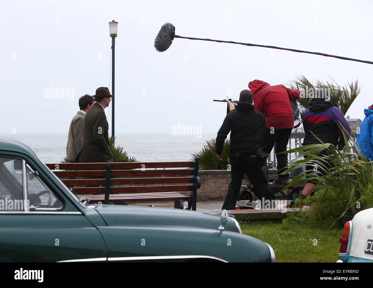 David Thewlis and Jonathan Bailey film a scene for the as yet untitled ...