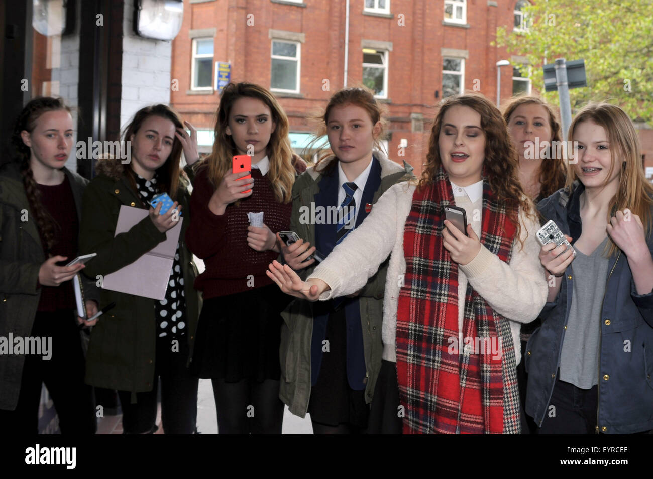 Fifth Harmony arrive at Signal 1 FM Stoke Featuring: Atmosphere, Fans ...