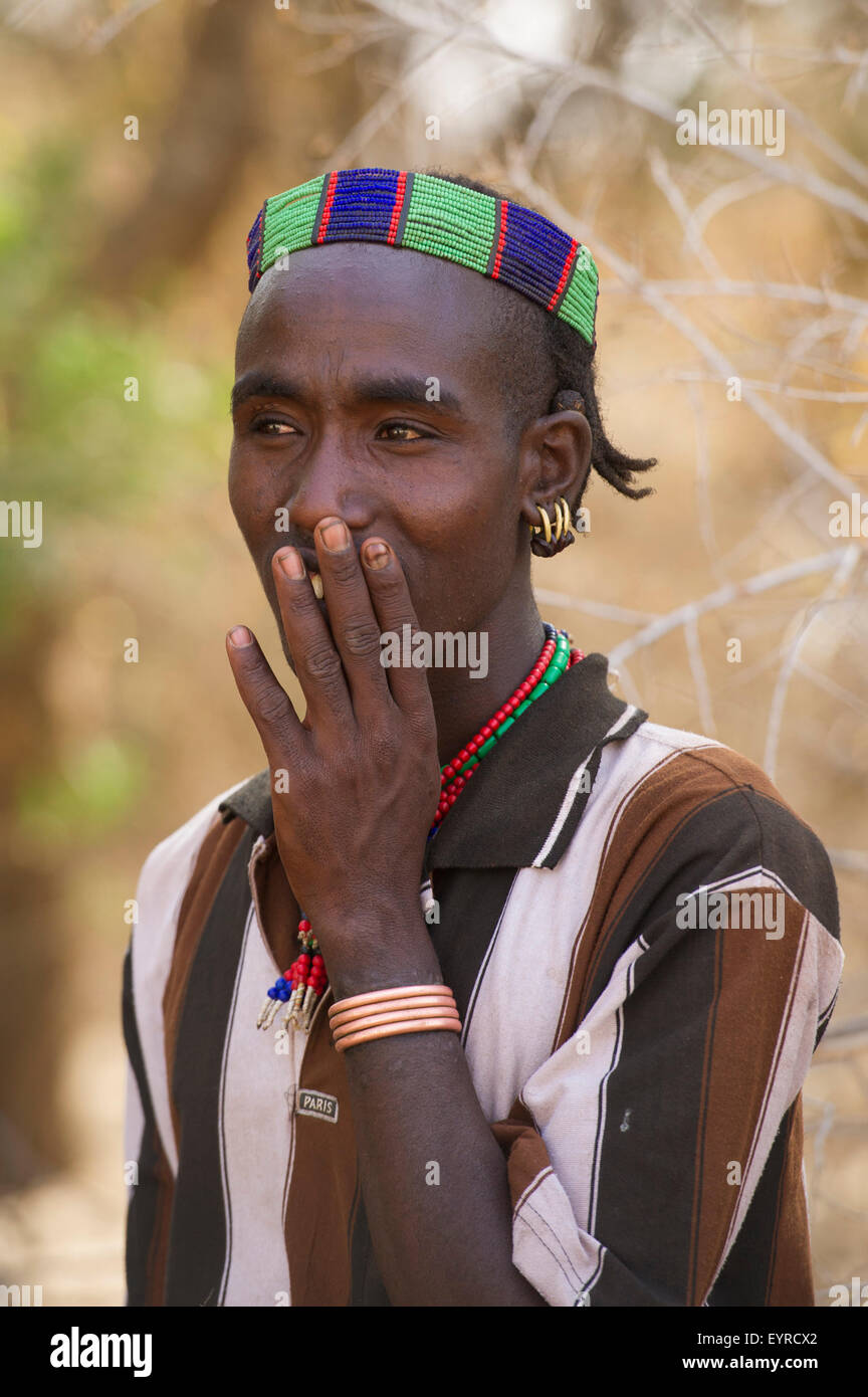 Hamer man, Hamer Bull Jumping Ceremony, Turmi, South Omo Valley ...