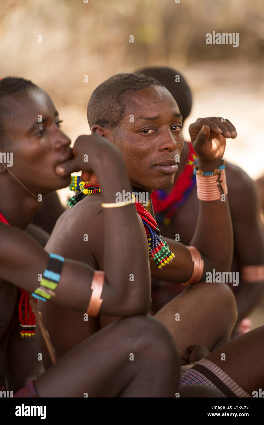 Hamer man, Hamer Bull Jumping Ceremony, Turmi, South Omo Valley ...