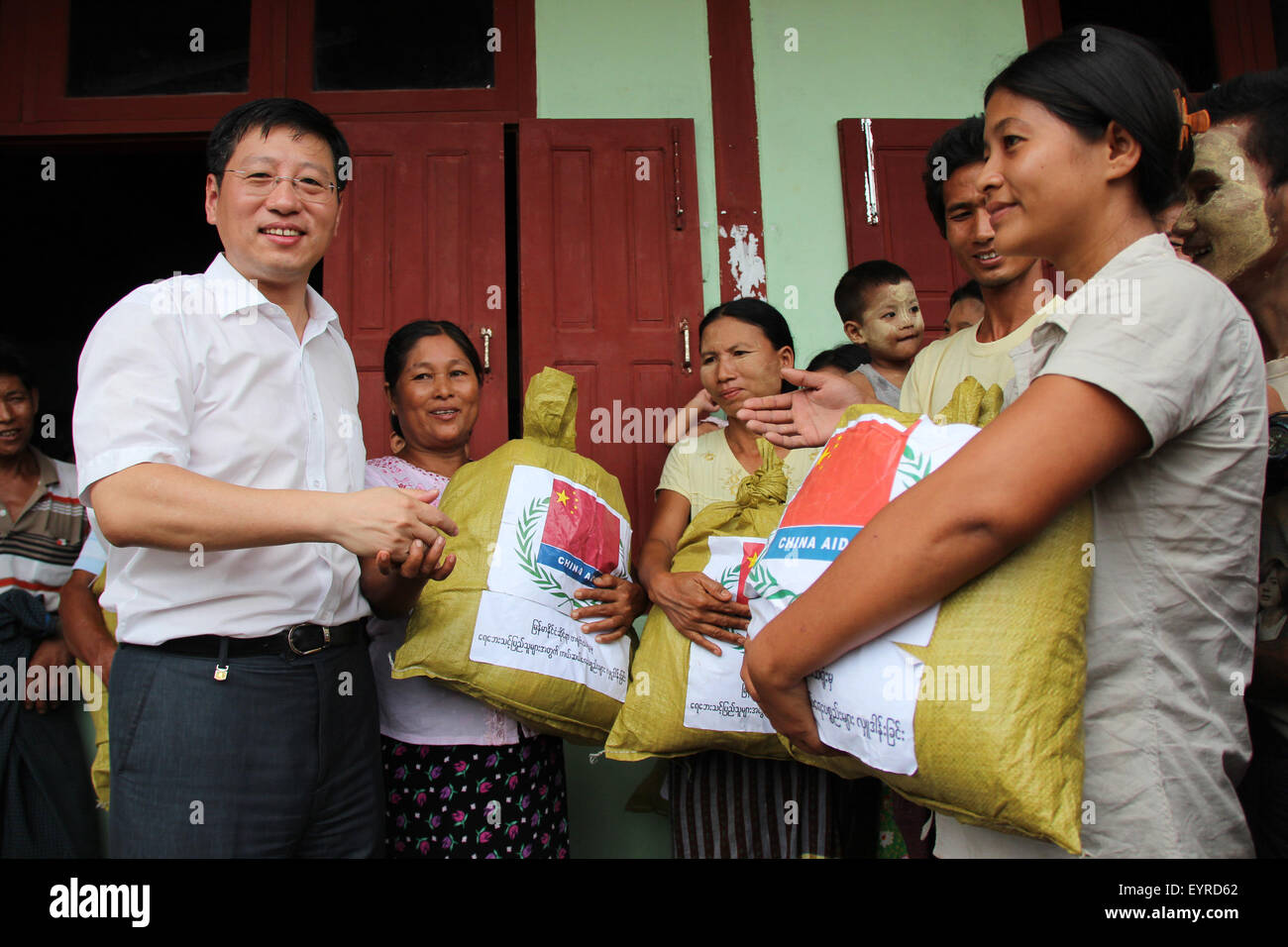 Kalay, Myanmar. 3rd Aug, 2015. Chinese Ambassador to Myanmar Hong Liang ...