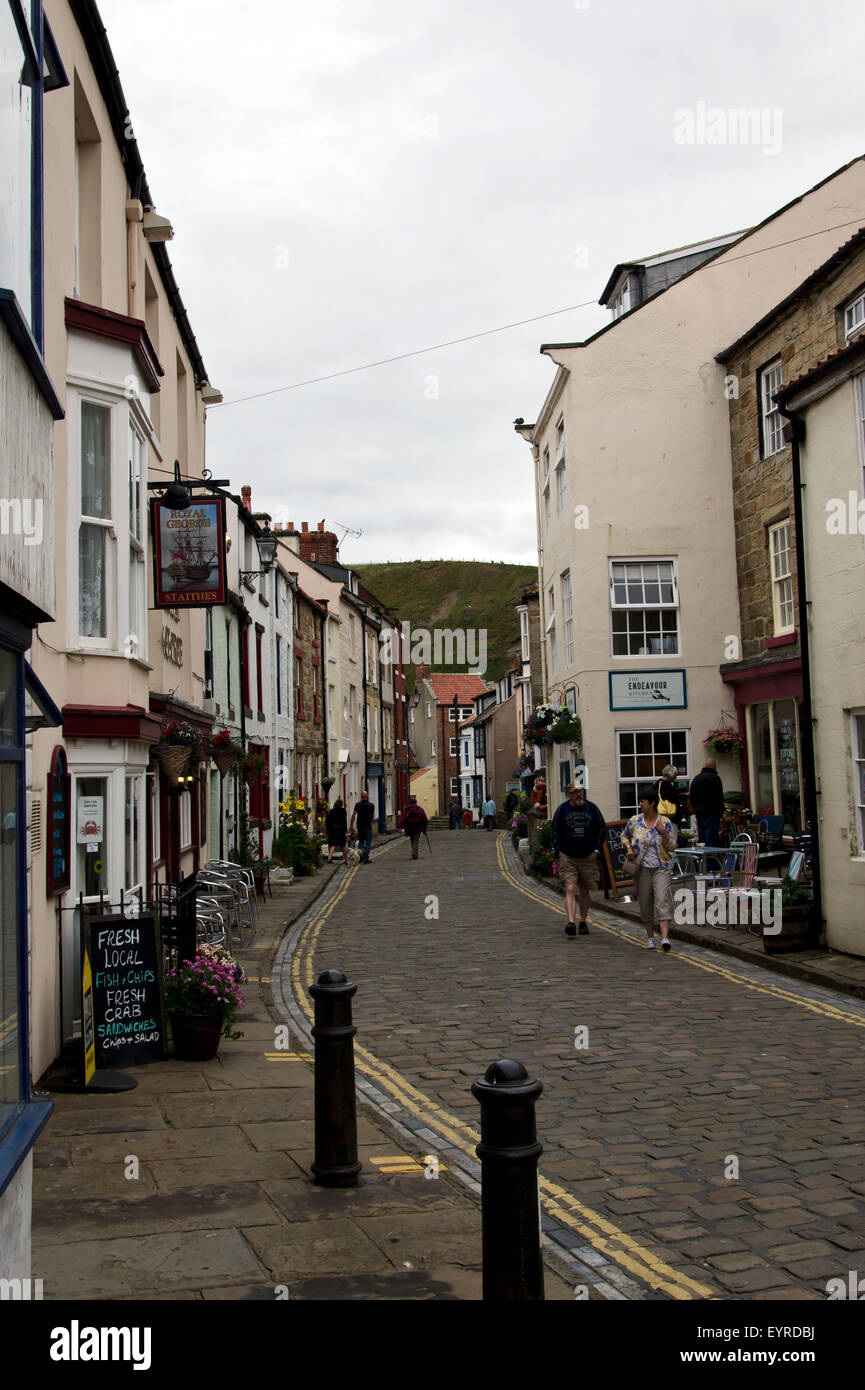 The attractive village of Staithes on the North Yorkshire coast ...