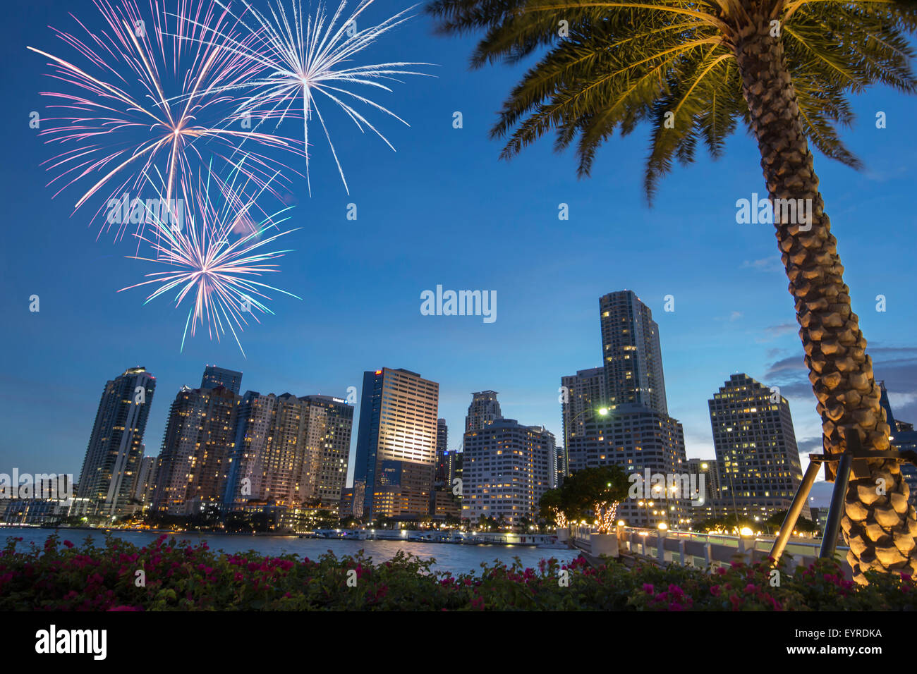 BRICKELL SKYLINE DOWNTOWN MIAMI FLORIDA USA Stock Photo - Alamy