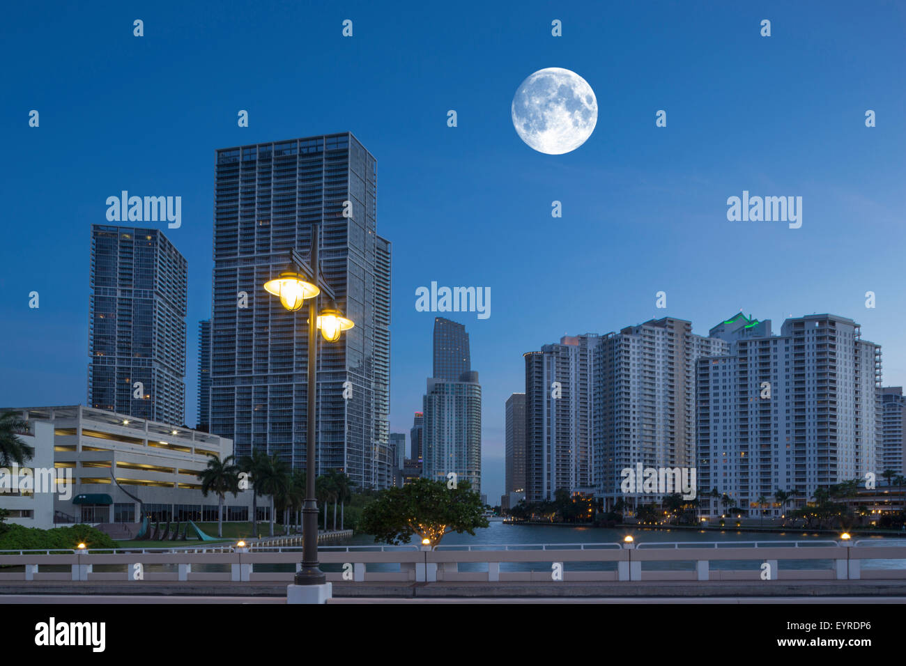 BRICKELL SKYLINE DOWNTOWN MIAMI FLORIDA USA Stock Photo - Alamy
