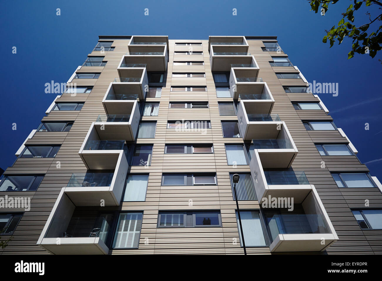 Funky new block of flats Stock Photo - Alamy