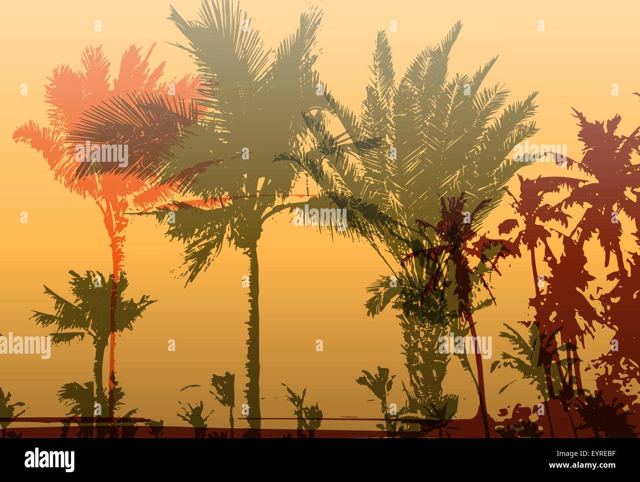 Palm tree print Stock Vector Image & Art - Alamy