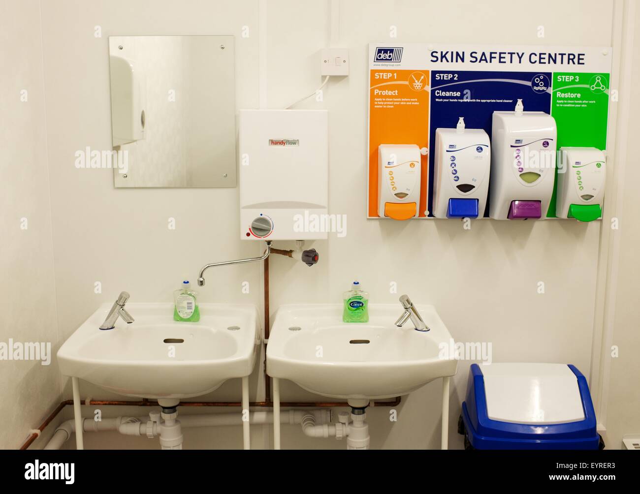 skin safety centre on a building site Stock Photo - Alamy