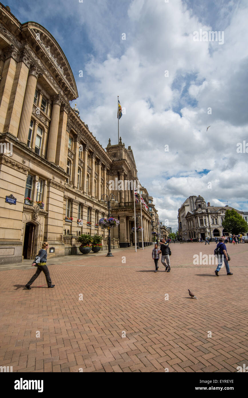 People walking across square in front of the Council House where ...