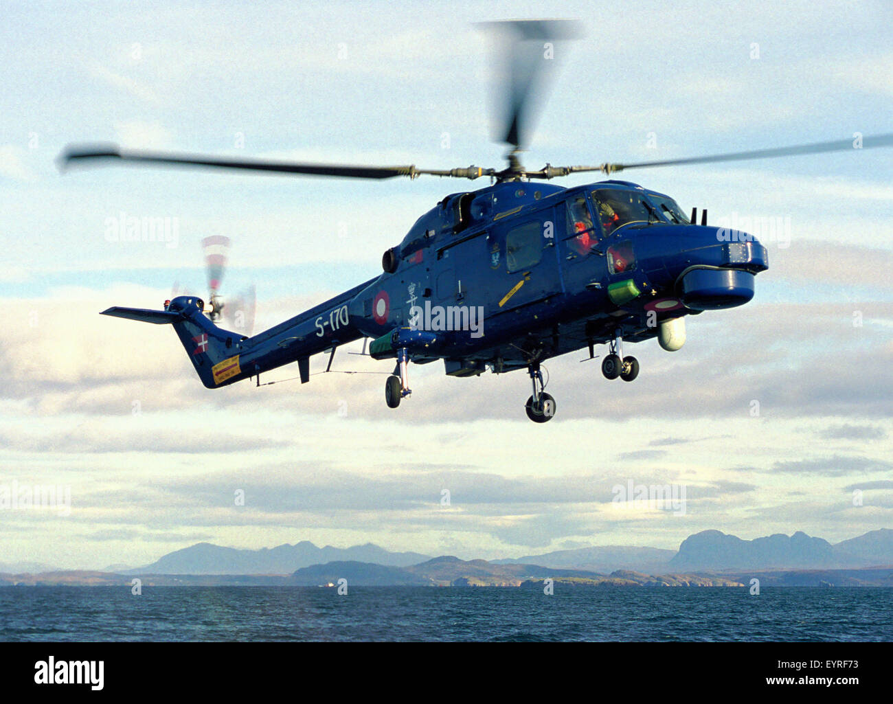 A Super Lynx mk90b helicopter operated by the Danish Navy Stock Photo ...