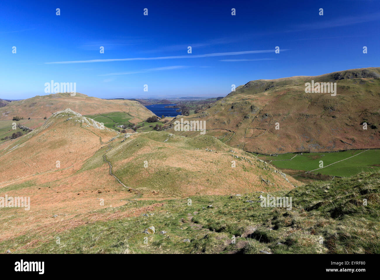 Summer, Martindale valley, Lake District National Park, Cumbria County ...