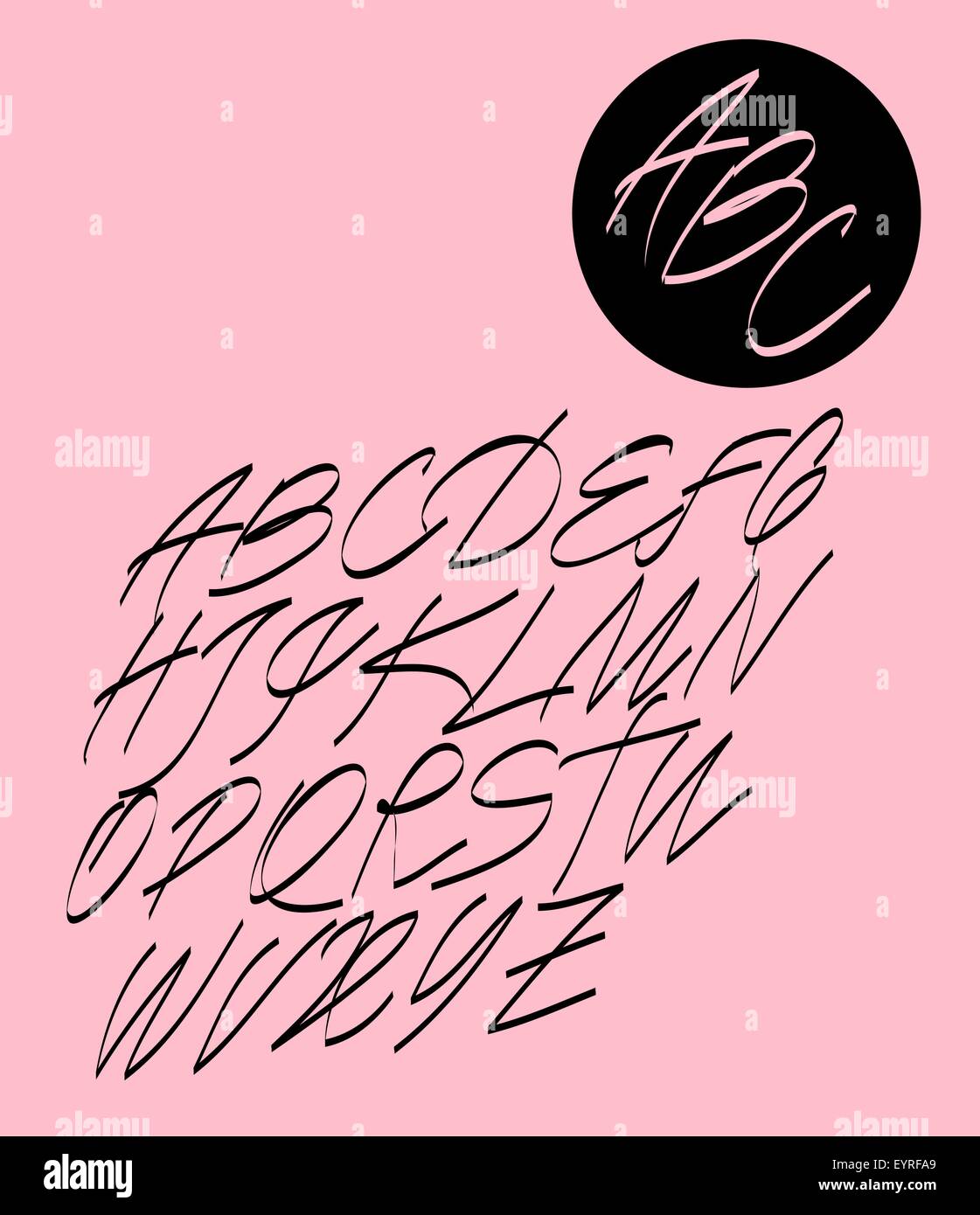 Calligraphic alphabet. Design elements Stock Vector Image & Art - Alamy