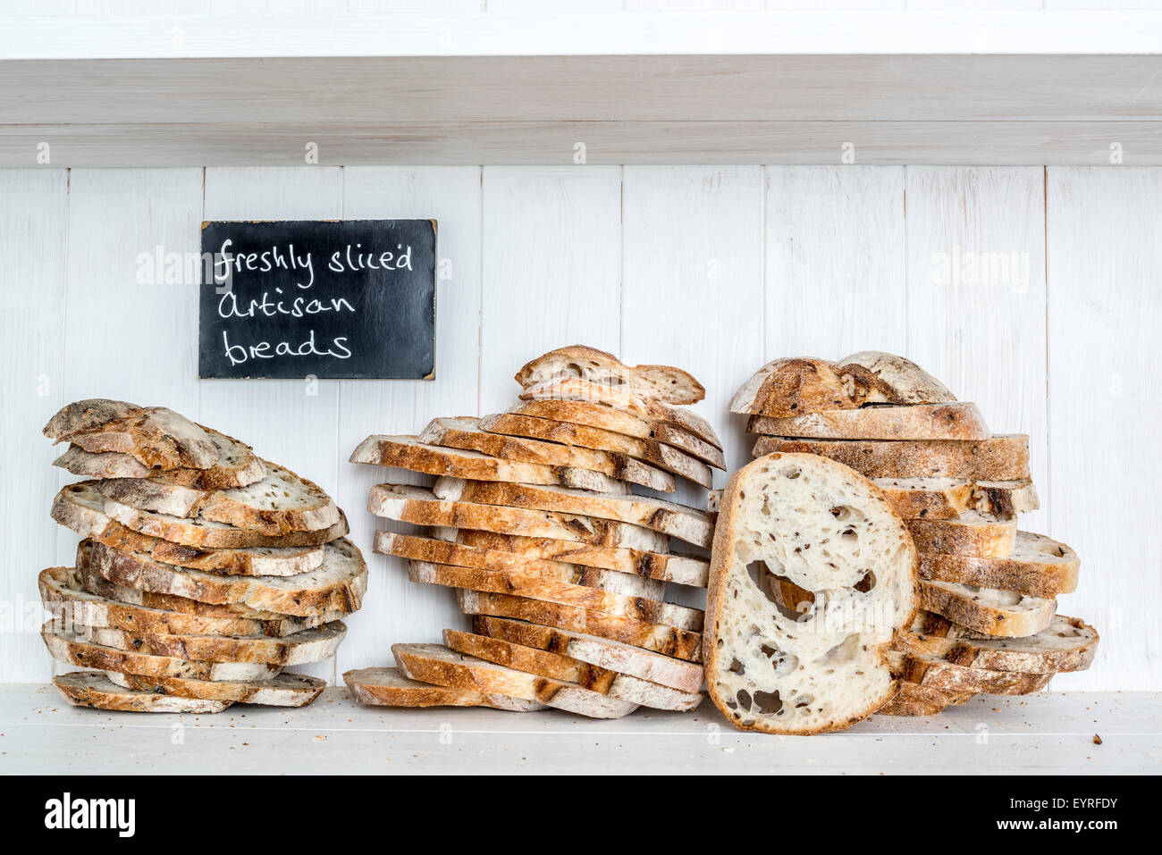 Sliced sourdough bread in bakery hi-res stock photography and images ...